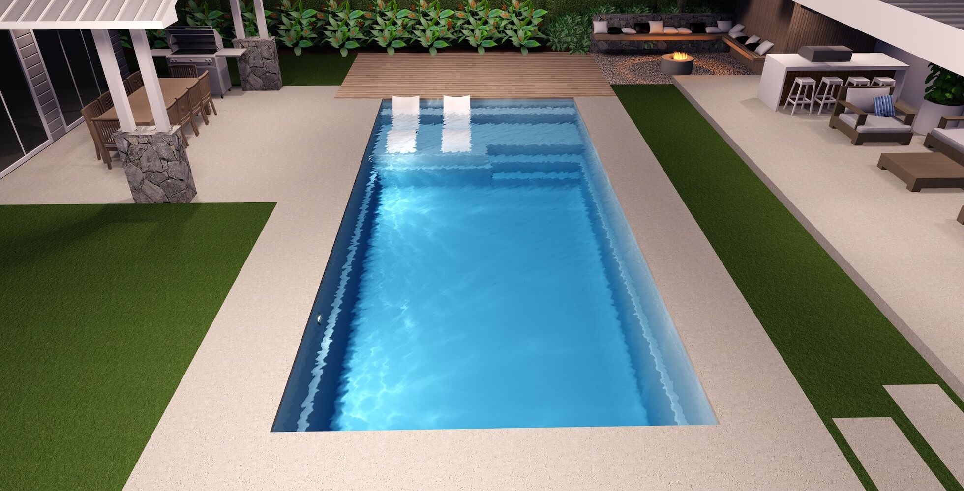 Sunseeker 8.6m x 4.4m - Plunge Pools Perth